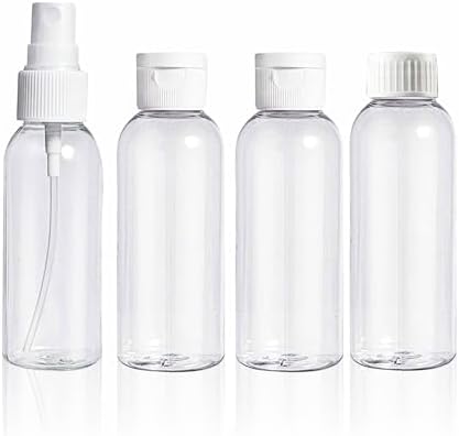 Travel Bottle Set Refillable Empty Clear Bottles Liquid Container ...