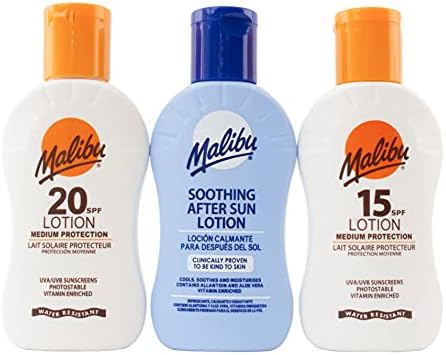 Malibu Sun Travel Essentials with Medium Suncream Protection and ...