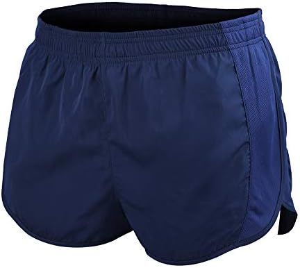 Men's Sports 1" Elite Split Running Shorts with Side Mesh Panel Quick ...